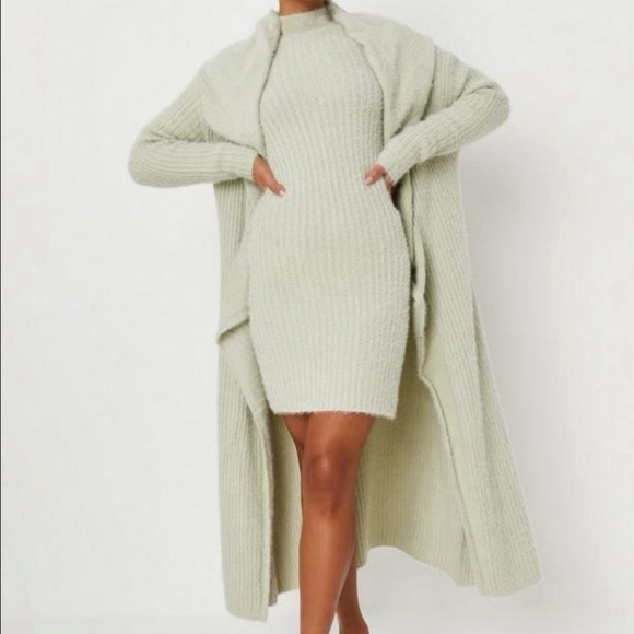 Missguided | Sweaters | Carli Bybel Missguided Sage Fluffy Knit ...